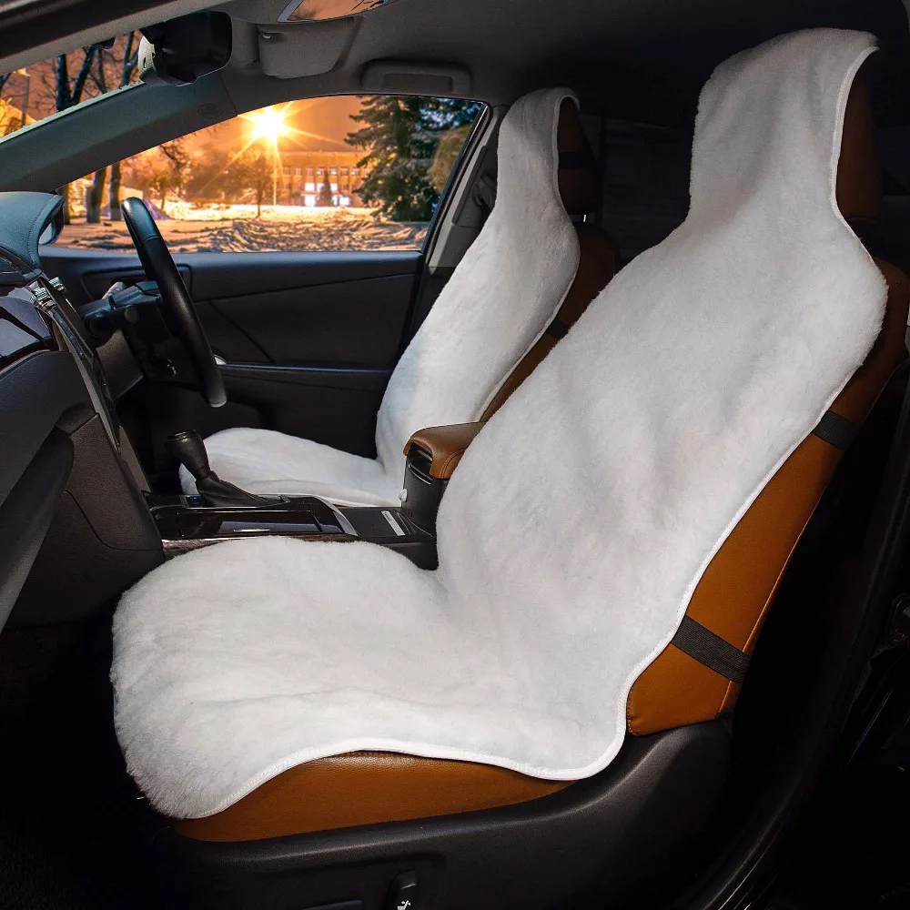 2pcs Lot Front Car Seat Covers Cape Faux Fur Plush Universal Size Auto