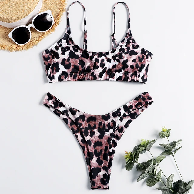 Sexy Leopard Bikinis Set 2019 Micro Bikini Set Push Up Thong Biquini