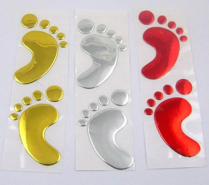 3d Footprint Feet Funny Creative Stickers Decals For Car Wall Vehicle ...