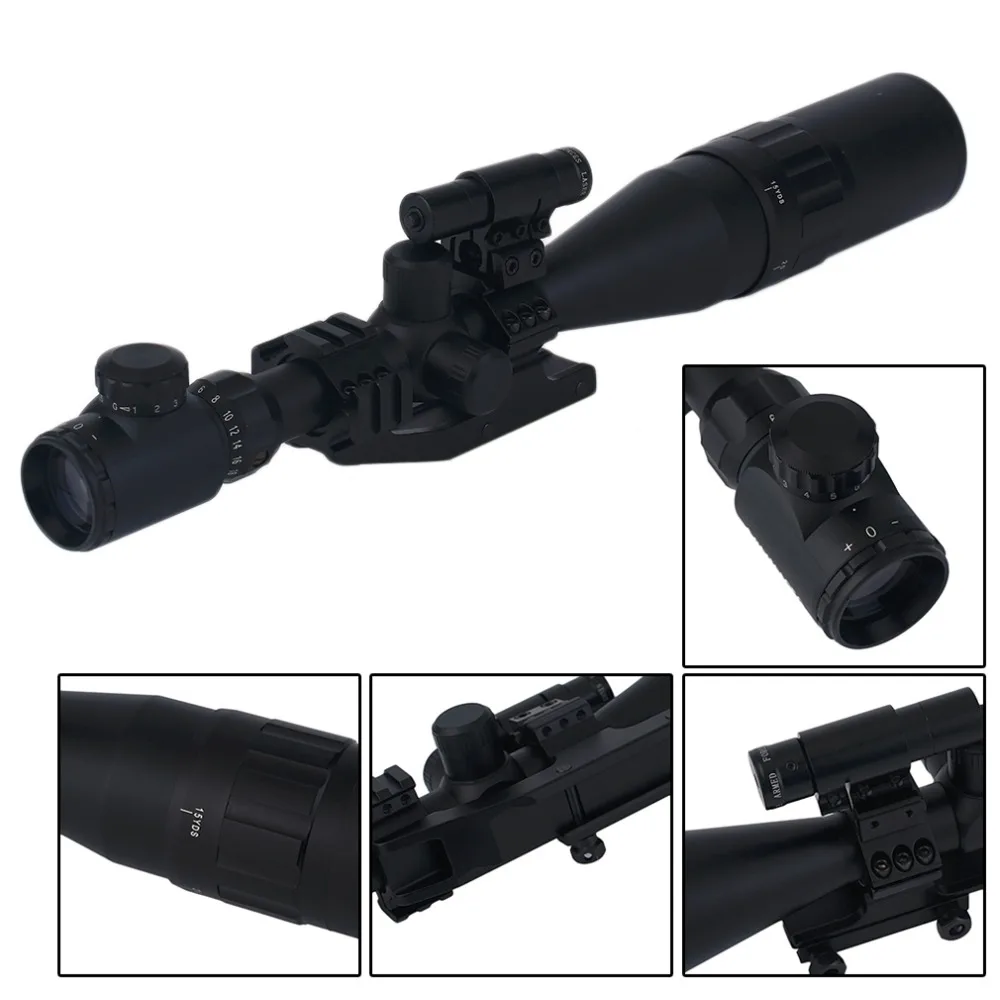 6-24X50 Tactical Hunting Light Green Red Dot Scope Reticle Optical ...