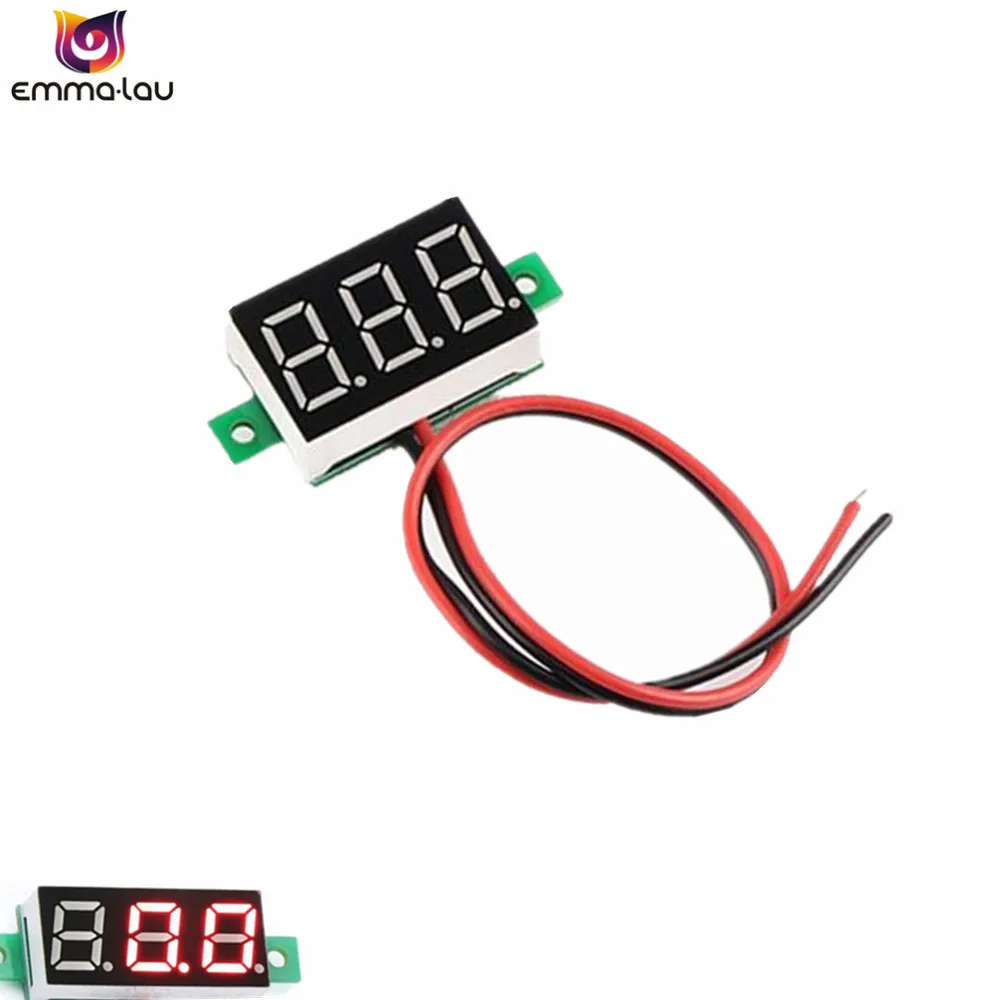 Mini voltímetro Digital LED rojo DC 4,5 30V, amperímetro con pantalla ...