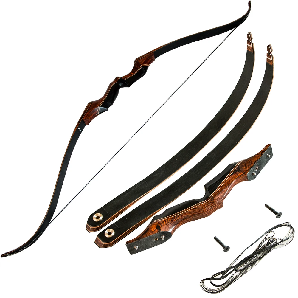 50lbs 58inch Archery Hunting Bow Take Down Wooden Shooting Recurve Bow