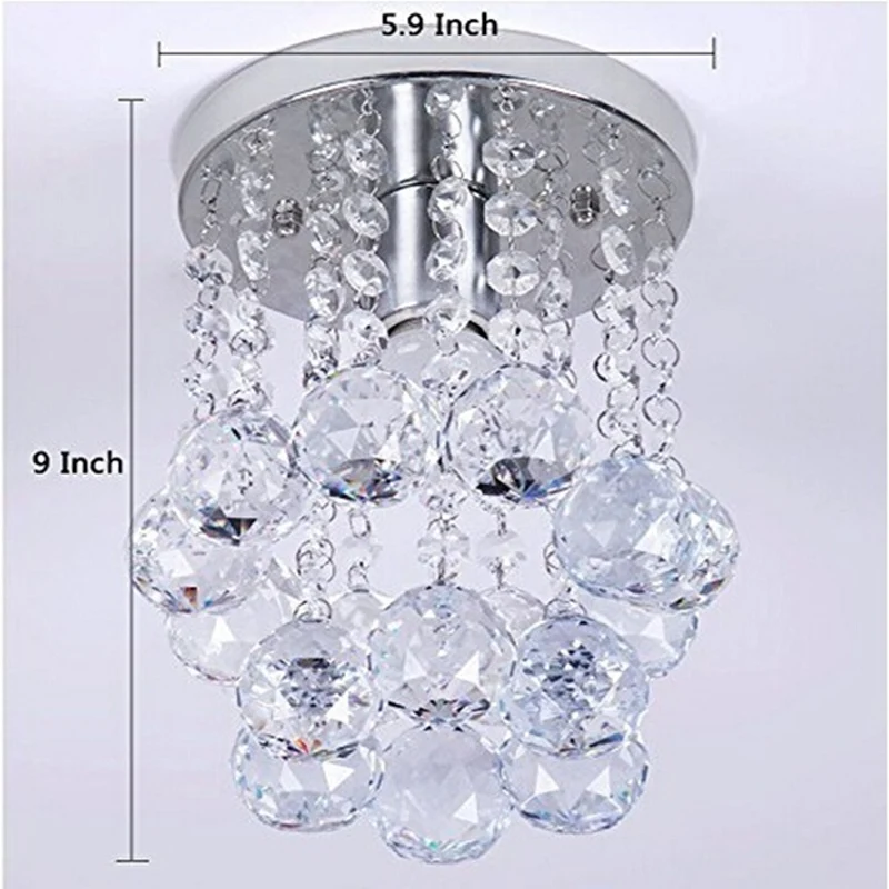 Modern Lustre Led Crystal Ball Chandelier Crystal Lamp E27/26 ...