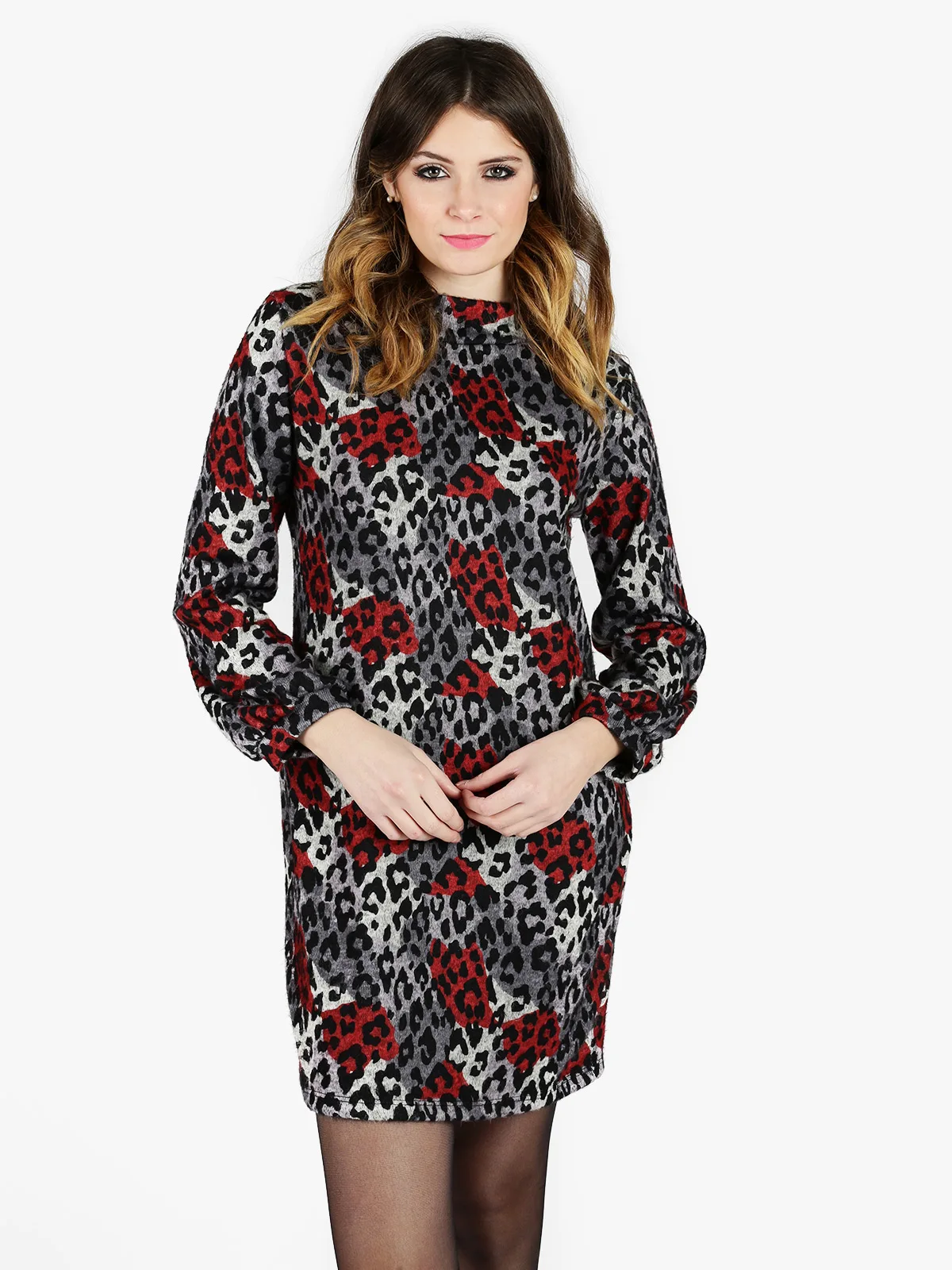 Spotted Dress long sleeved-in Dresses from Women's Clothing on AliExpress