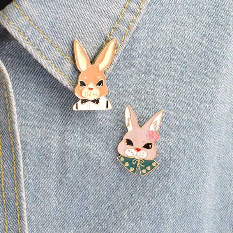 New Lovely Metal Rabbit Pin Cute Brooch Pins Fashion Jewelry For Girl ...
