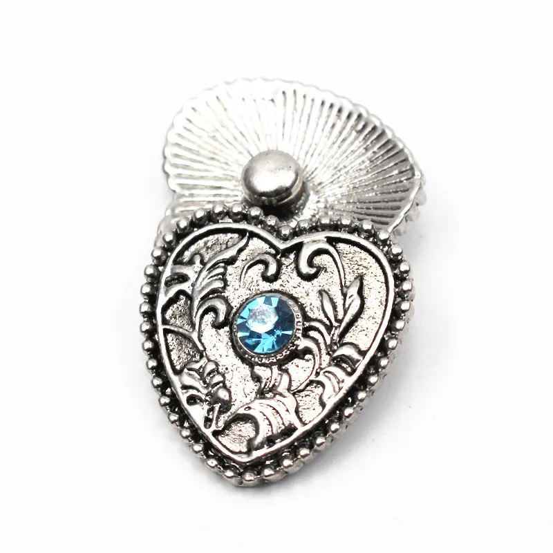 10pcs-lot-Silver-Heart-Snap-Buttons-Blue-Crystal-Vintage-Buttons-Charms ...