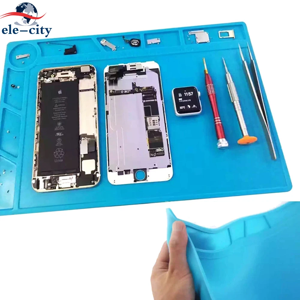 S 120 Heat Insulation Working Mat Silicone Repairing Pad for Phones ...