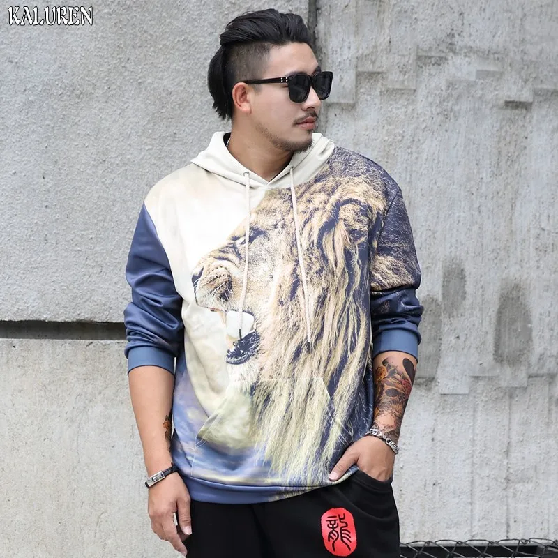 Kaluren Free Shipping Big Plus Size Sweatshirt Fat Size Men Hoodies 2xl