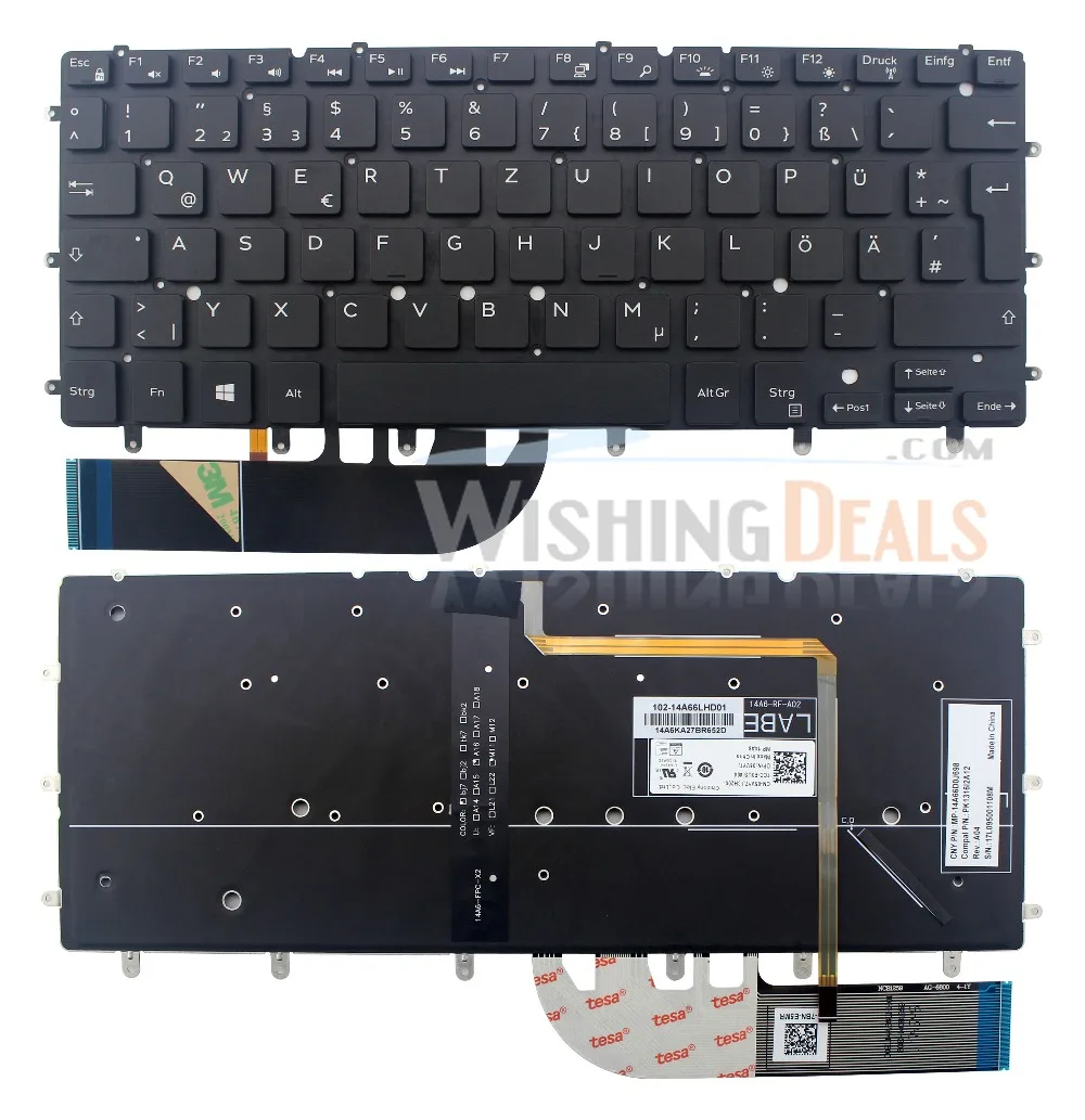 Value For Money!!! New for Dell XPS 13 9343 9350 9360 GR German Black ...