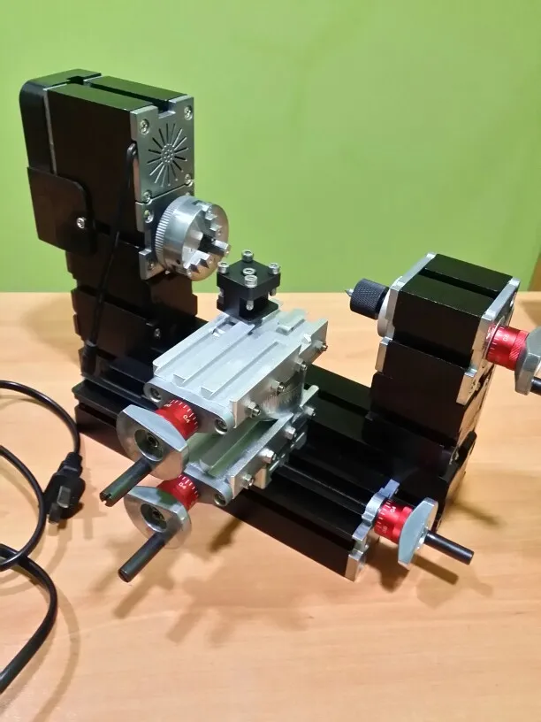 TZ20002MR DIY BigPower Mini Metal Rotating Lathe, 60W 12000r/min Motor ...