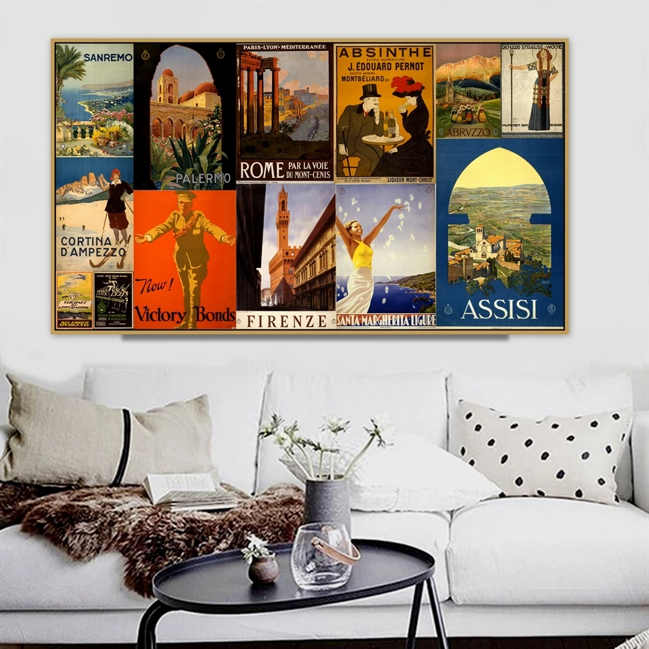 Poster Print Canvas Print Gift Idea,Home Decor,Wall Decor Vintage Italy ...
