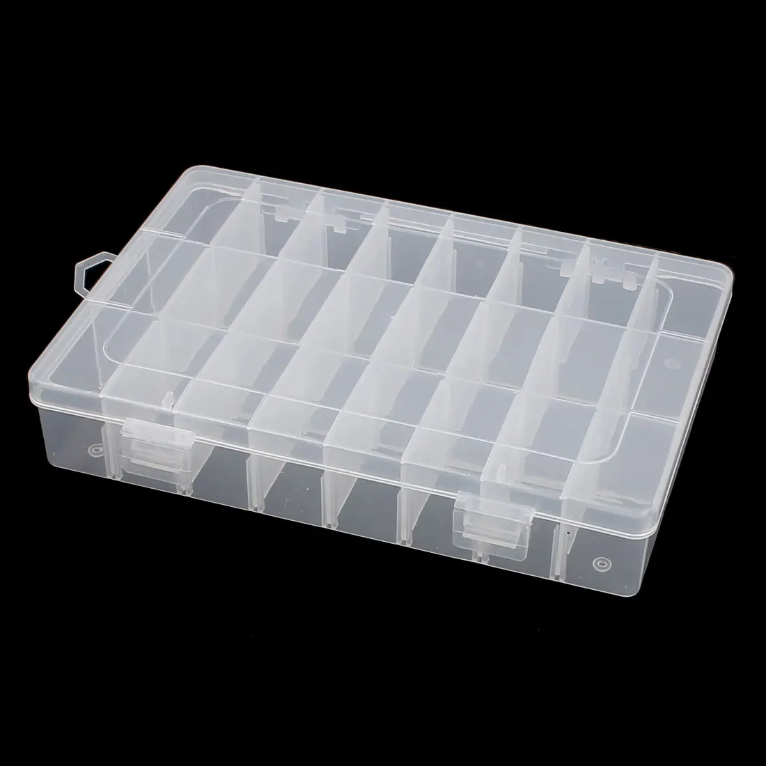 UXCELL Plastic Rectangular 24 Slots Electronic Components Storage Box ...