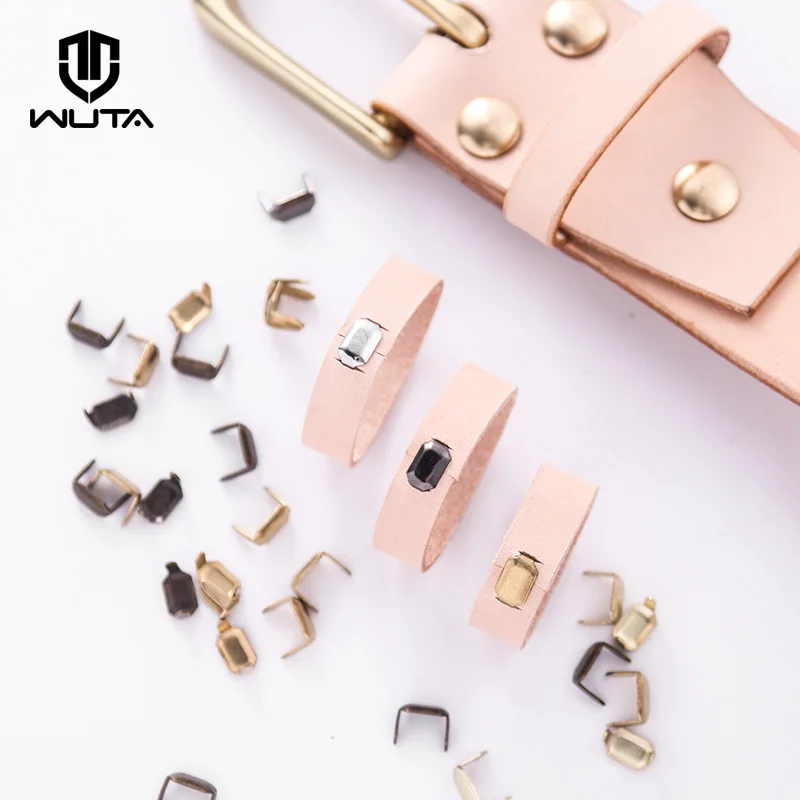 WUTA 50 set Solid Brass Leather Staples Copper Belt Loops Fastener ...