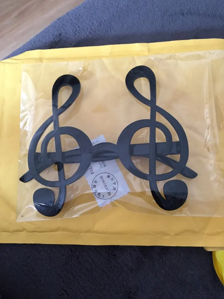 Musical Note Costume Party Glasses Black – Music Bumblebees