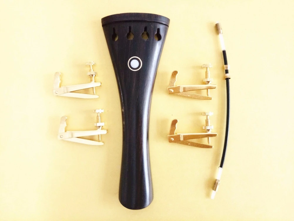 1 set ebony viola tailpiece golden fine tuners viola accessories|Violin ...
