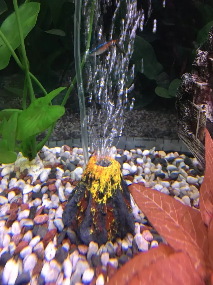 Volcano Fish Tank Decoration Oxygen Source for Aquatic Animals