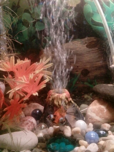 Volcano Fish Tank Decoration Oxygen Source for Aquatic Animals