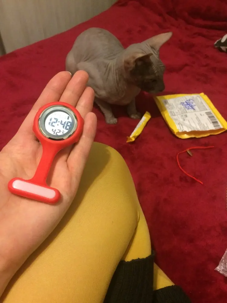 Silicone Digital Nurses Watch Convenient Use for Monitoring Patients