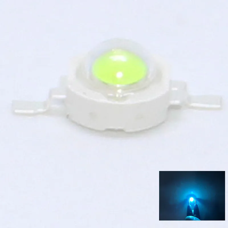 20PCS high power LED light ice blue 480nm 490nm led 1w 3w LED BULB ...