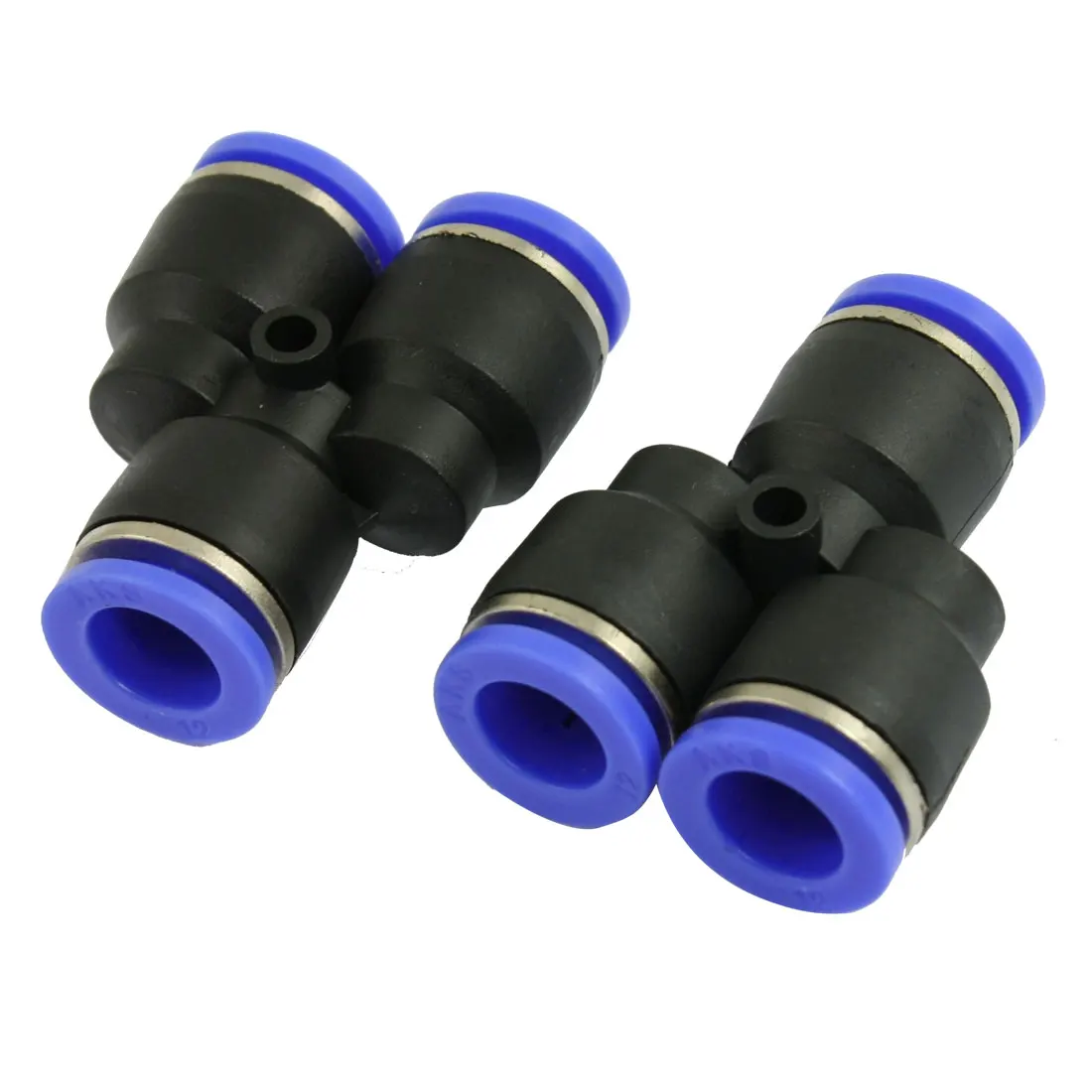UXCELL 2 Pcs 12Mm To 12Mm Quick Joint Air Pneumatic Y Shaped Push In ...