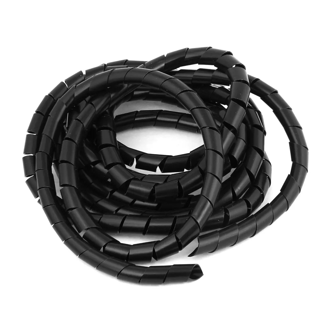 Uxcell Od 14Mm Black Polyethylene Flexible Spiral Cable Wire Wrap Tube ...