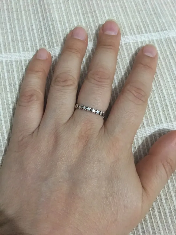 Silver Jewelry Ring With Star Pattern - Life Changing Products