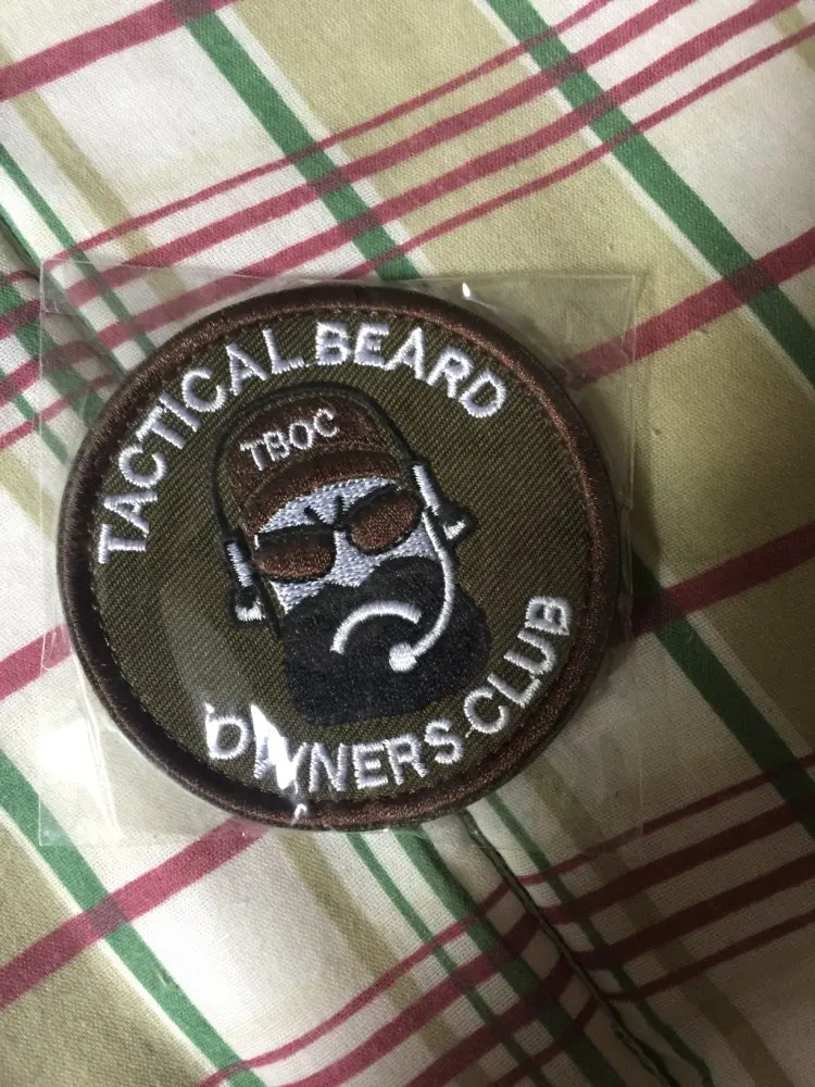 Military Tactical Beard Embroidery armband morale Patch Badge