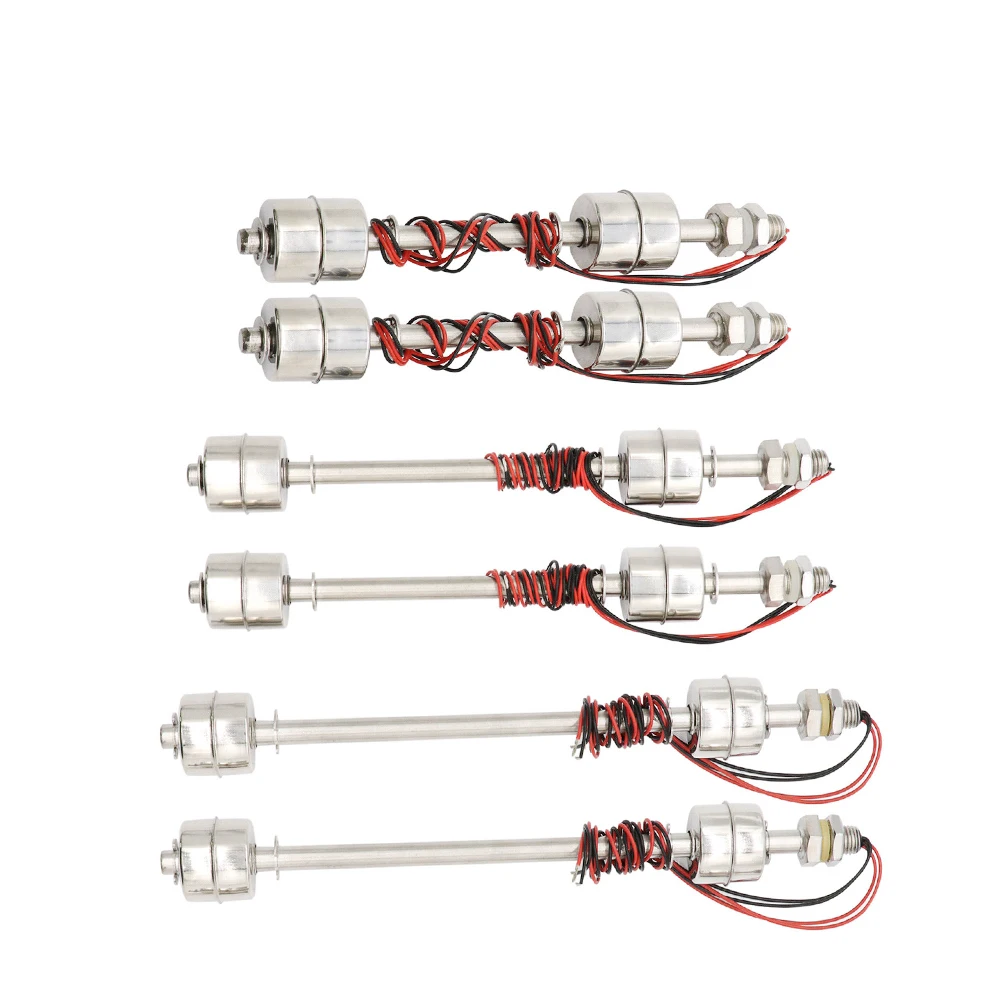 2PCS-Liquid-Level-Sensor-Stainless-Steel-Double-Ball-Float-Switch-Tank ...