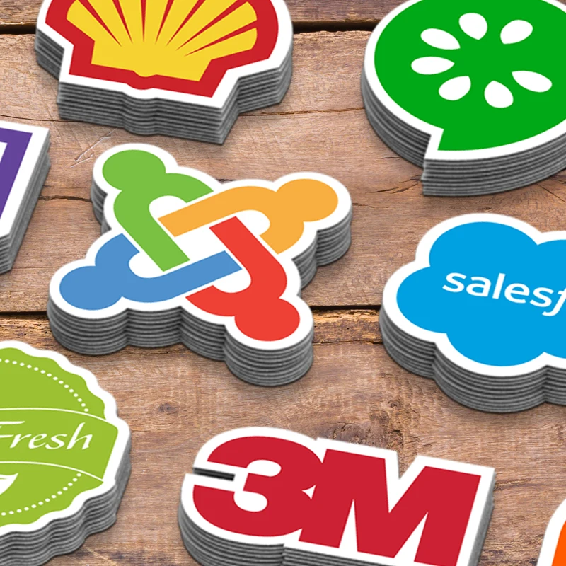 Custom Design Die Cut Stickers for brand logo company name with Hi ...