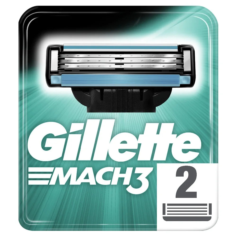 Replaceable Razor Blades For Men Gillette Mach 3 Blade Shaving 2 Pcs Cassettes Shaving Mak3