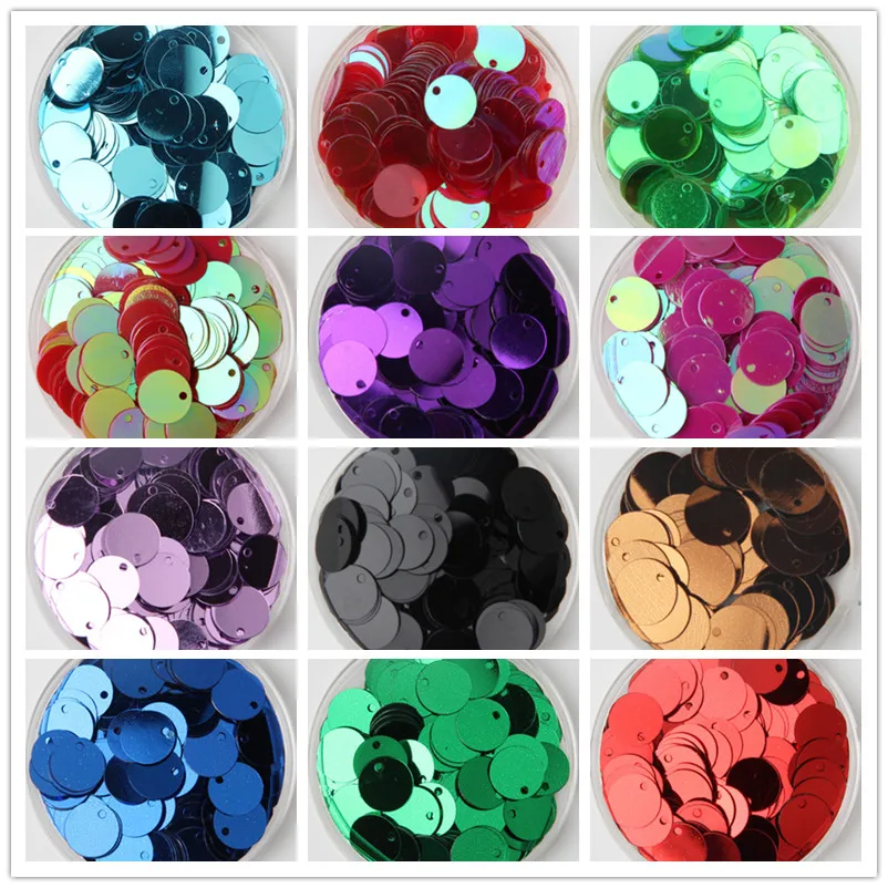 hot 1000pcs flat 10MM round sequins sequins for crafts sewing diy ...