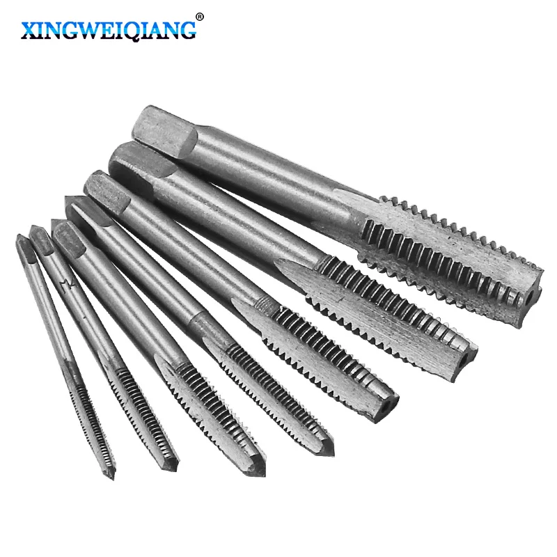 7pcs M3 M4 M5 M6 M8 M10 M12 HSS Machine Hand Screw Thread Tapper Metric ...