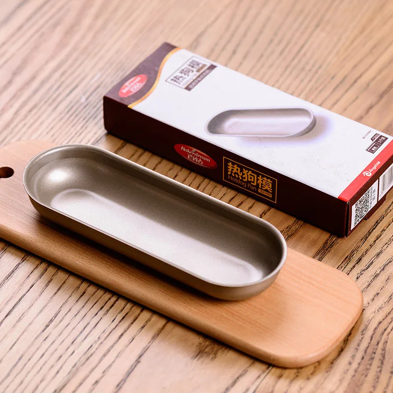 KCASA 19.5x7.5cm Strip hot dog mold non stick oval bread mold High ...