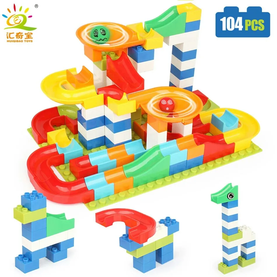 104PCS Race Track Toy Building Maze Blocks - Life Changing Products