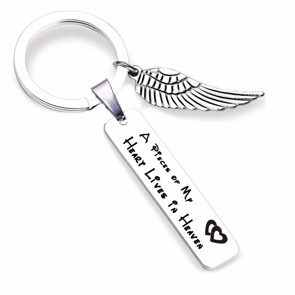 A-Piece-of-My-Heart-Lives-in-Heaven-Unisex-Memorial-Key-Rings-Womens ...