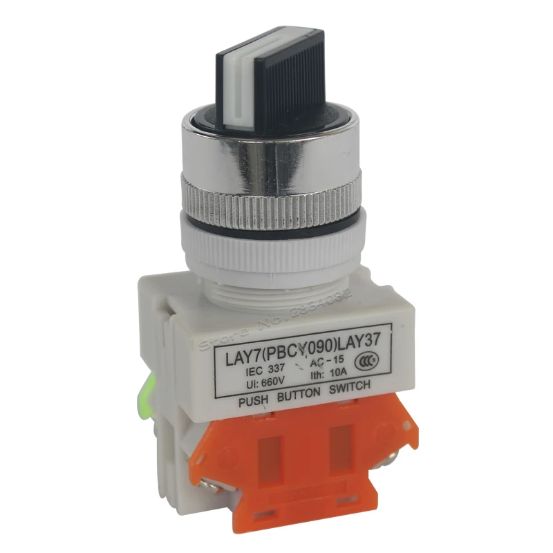 22mm momentary selector push button switch 1NO1NC self reset spring return no lock rotary switch ...