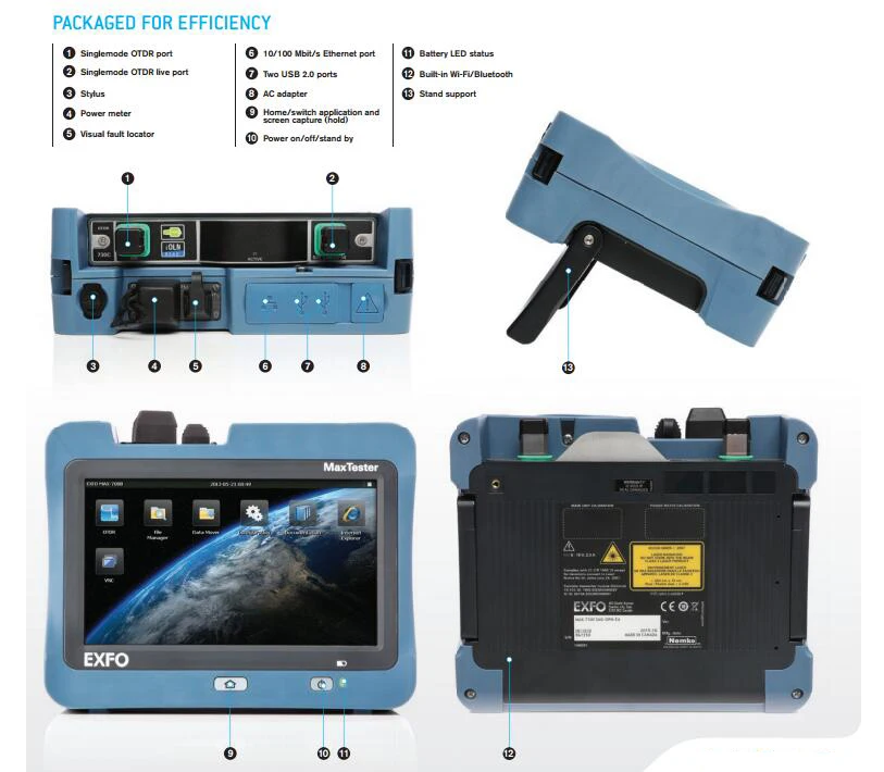 EXFO OTDR MaxTester-730C-SM-1310/1550/1625dB-39/38/39dB MAX730C iolm ...