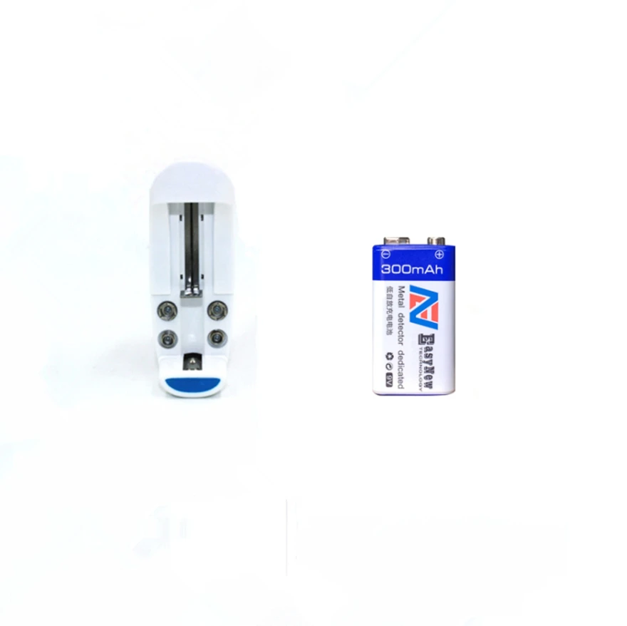 1pcs 9v 300mah Ni-mh Rechargeable 9 Volt Nimh Battery With Universal 9v ...
