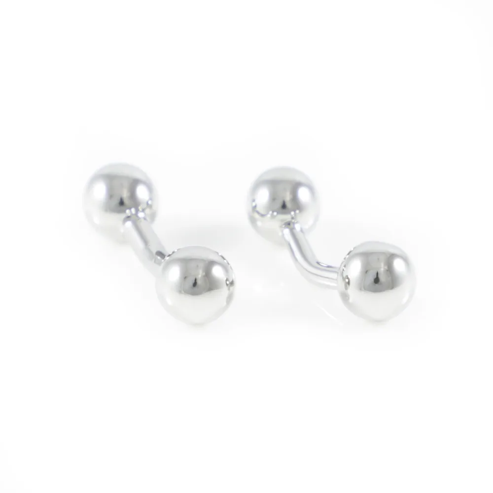 Balls-Cuff-Links-Rhodium-Plated-Dual-Balls-Cuff-Links-Birthday-Gift ...