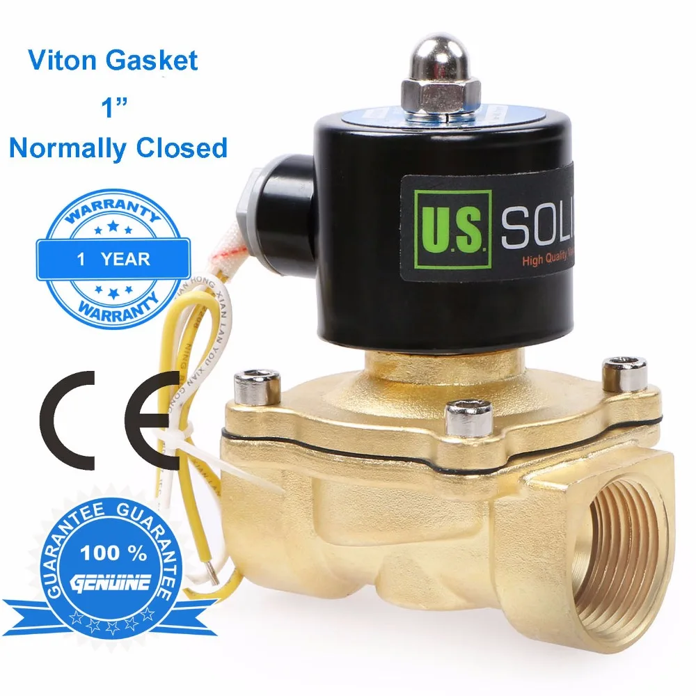 U.s. Solid 1/2", 3/4", 1" Brass Electric Solenoid Valve Npt Thread ...