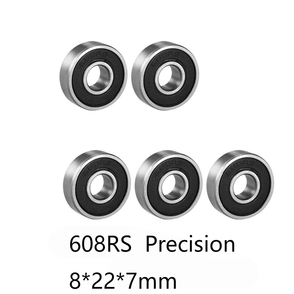 2pcs/lot Precision 608RS Deep Groove Ball Bearing Steel Bearing 608 RS ...