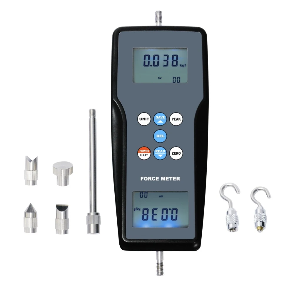 Digital Force Meter Gauge Pull & Push Magnitude Test Tester Newtonmeter ...