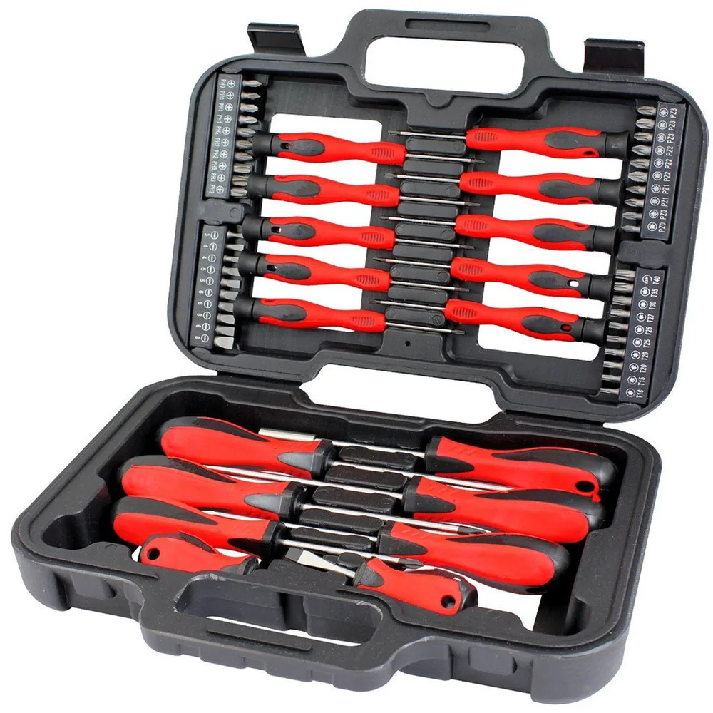 Julydream 58PC Screwdriver & Bit Set Precision Slotted Torx Tool Kit ...