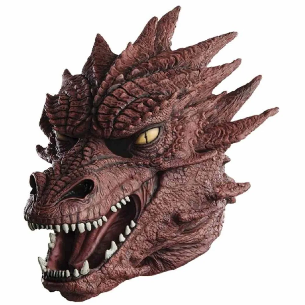 MASCARELLO Dragon Head Mask Latex Animal Full Head Costume Halloween ...