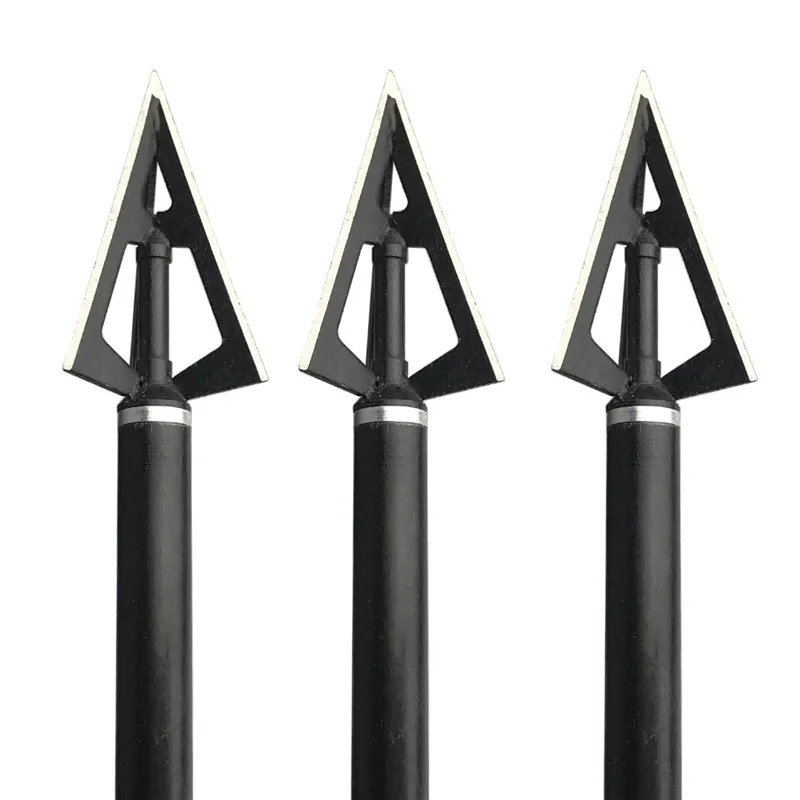 10PCS-Archery-Hunting-Broadhead-3-Blades-Steel-Arrow-Tips-Crossbow ...