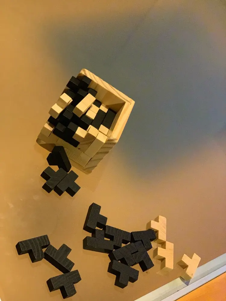 Wood Cube Puzzle 3D Interlocking - Life Changing Products