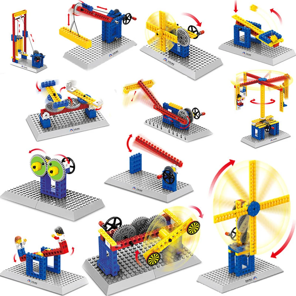 WANGE 3 in 1 Mechanical Engineering Blocks Gear Rotate DIY Educational ... WANGE 3 in 1 Mechanical Engineering Blocks Gear Rotate DIY Educational ...