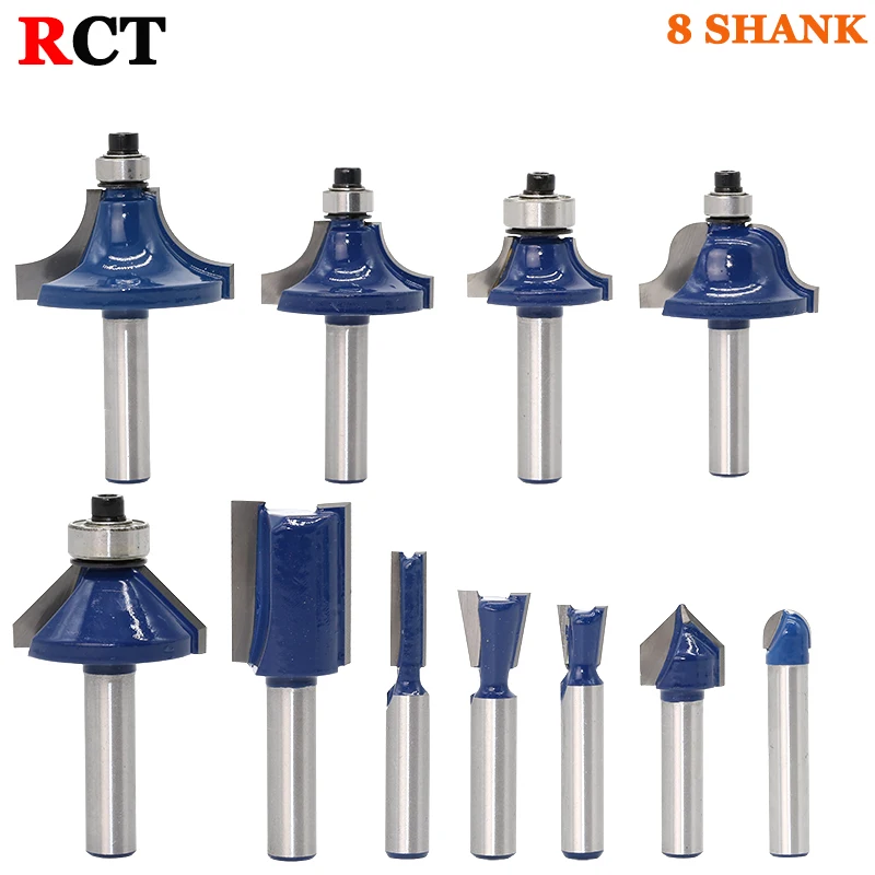 1pcs 8mm Shank wood router bit Straight end mill trimmer cleaning flush ...