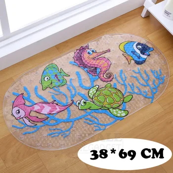 Schattige Cartoon Anti-Slip Pvc Badmatten Met Sucker 38Cm * 69Cm ...