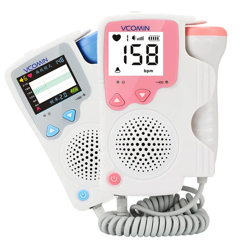 Digital & Graph Fetal Heart Meter Fetal Doppler LCD Ultrasonic fetal ...